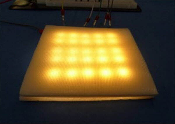 LED and sensor-assisted textile wound dressing