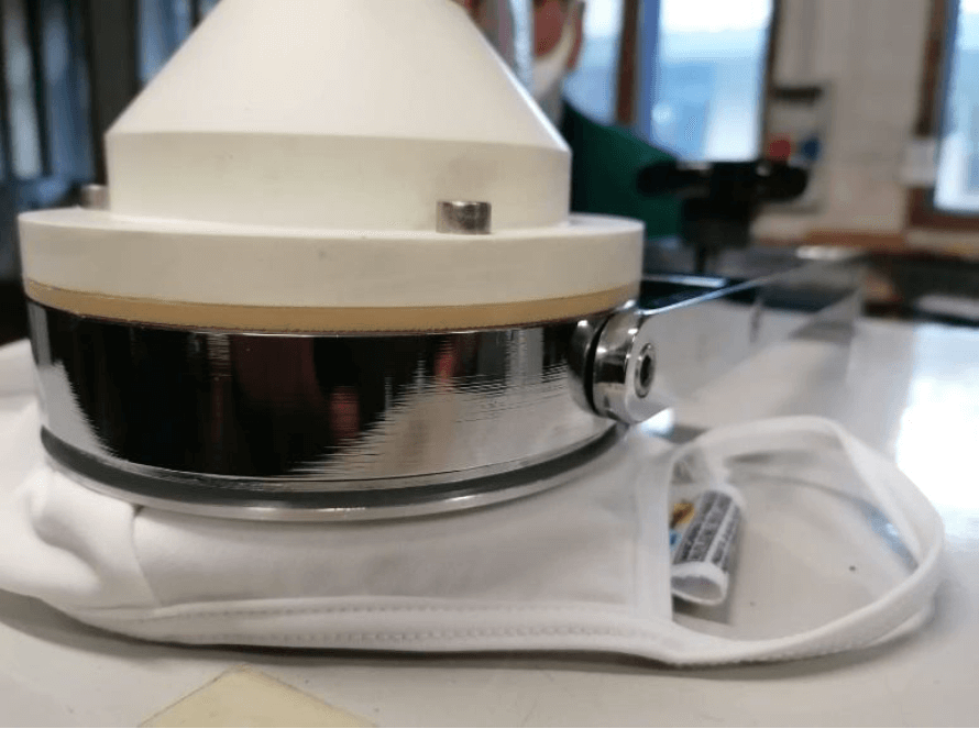 Mesdan exhibits pressure testing kit for protective masks